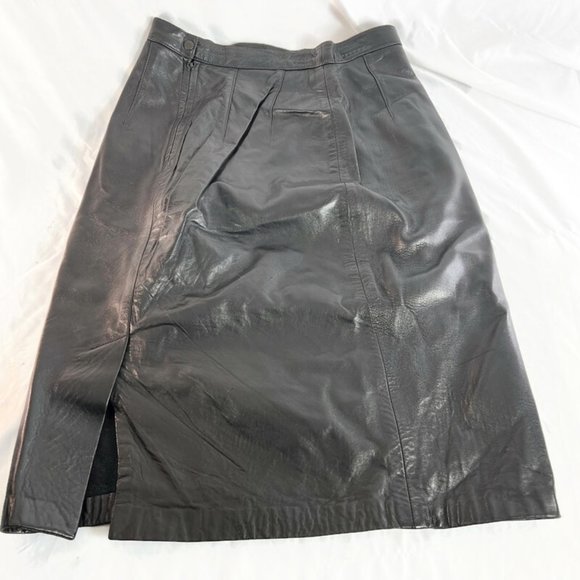 Maxima | Skirts | Vintage Maxima Black Leather Skirt Y2k Size Womens ...